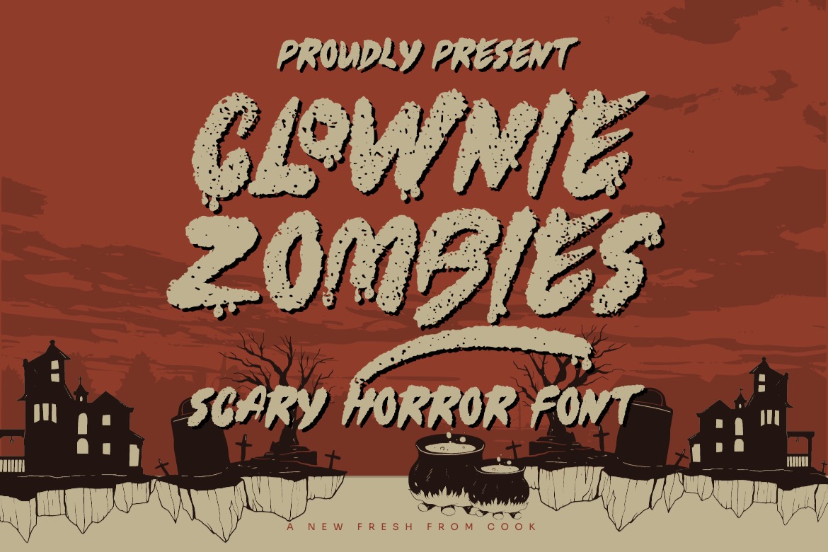 Clownie Zombies - Scary Horror Font by Dhabee