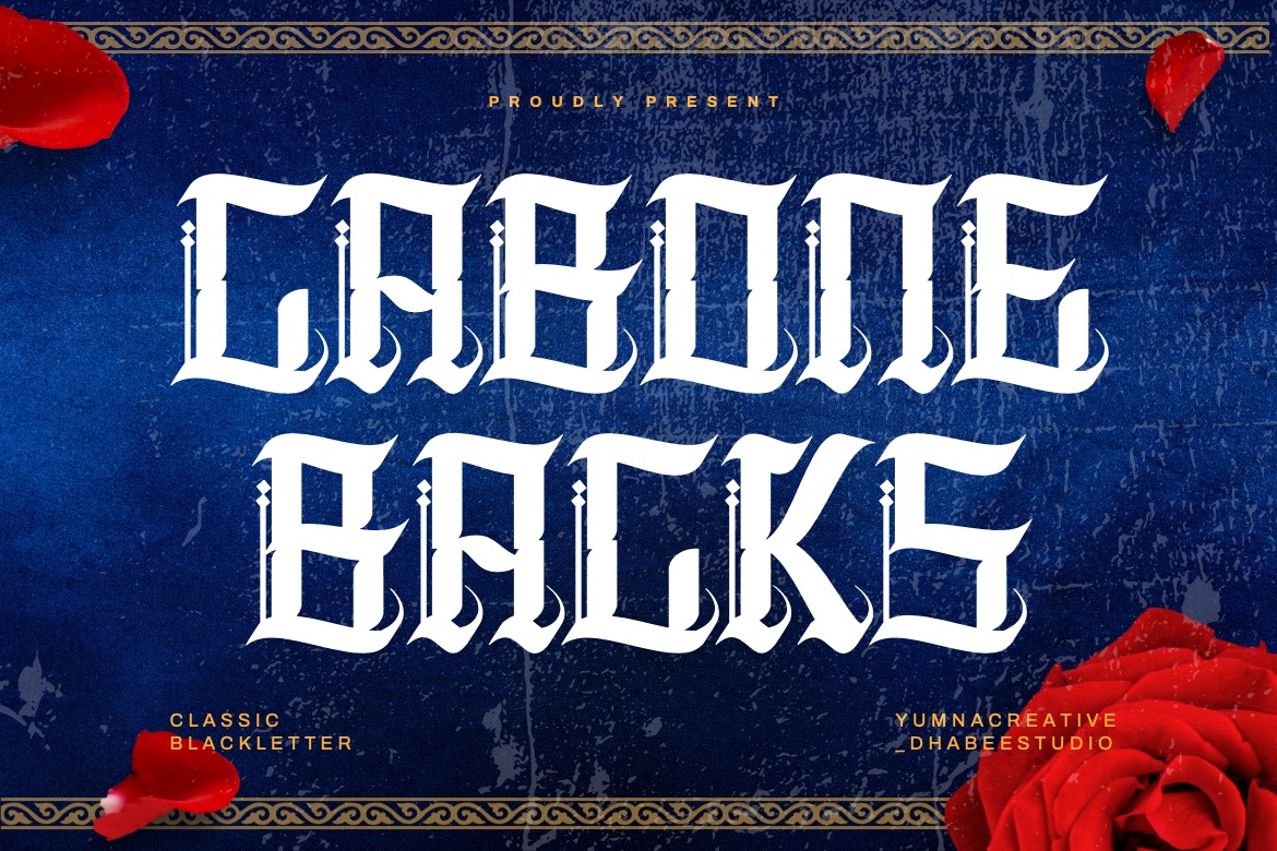 Cabone Backs - Gothic Blackletter Font by Dhabee