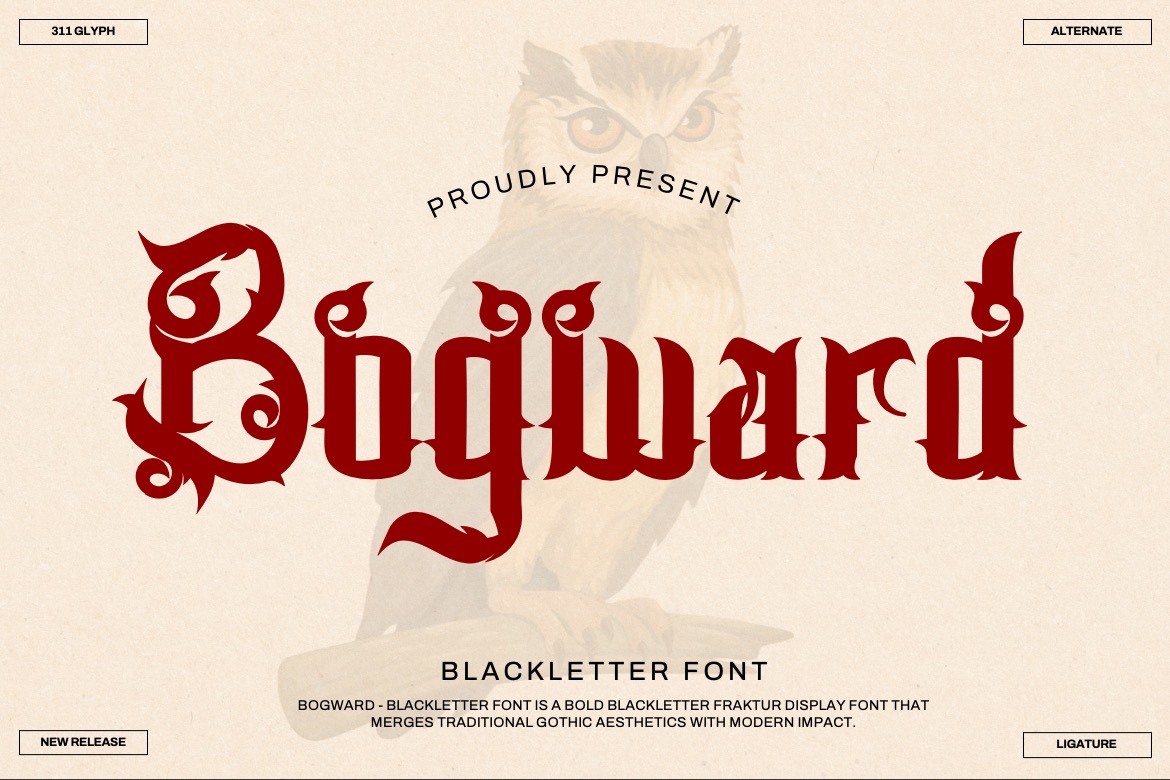 Bogward - Blackletter Font by Dhabee